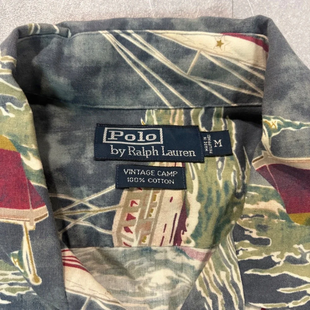 Polo Ralph Lauren | Shirts | Polo Ralph Lauren Vintage Camp Shirt Mens ...